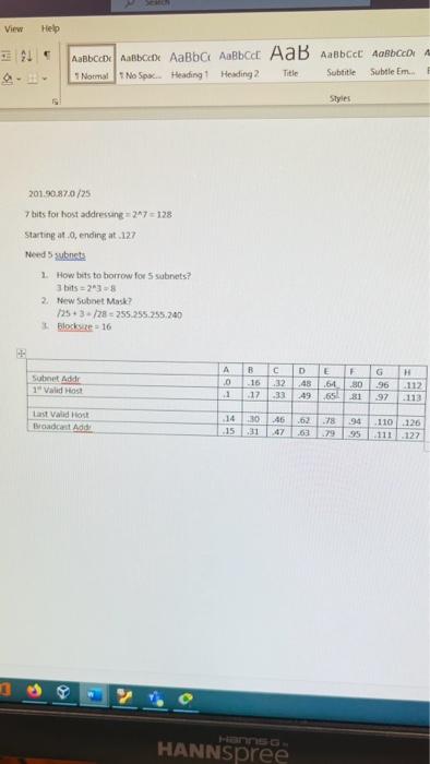 Solved subject: Networking use the packet tracer below the | Chegg.com