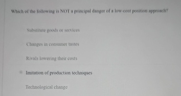 Solved Which of the following is NOT a prifsipal danger of a | Chegg.com