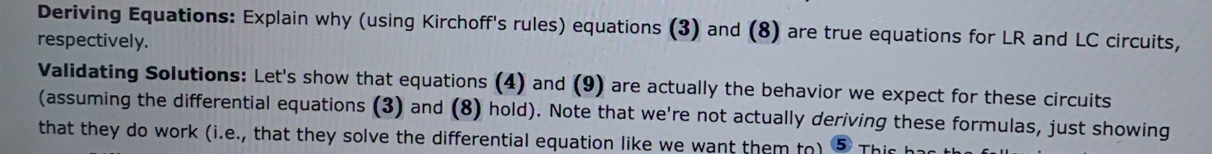 High Quality SOLUTION Deriving Equations: Explain why (using Kirchoff's | Chegg.com