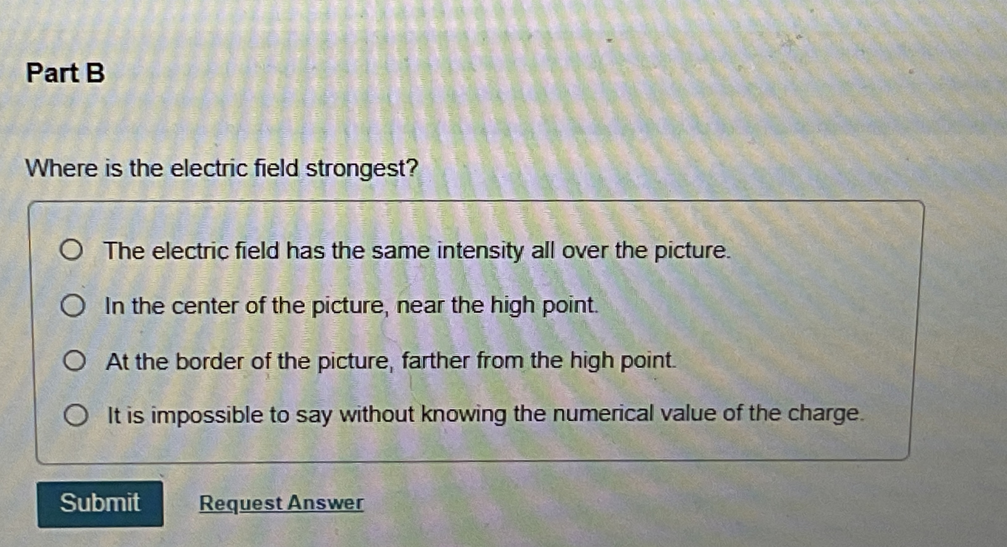 Solved Part BWhere is the electric field strongest?The | Chegg.com