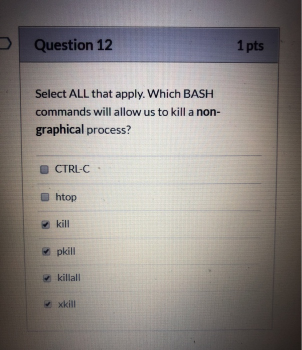 Solved Question 15 1 pts Run the following BASH commands in | Chegg.com