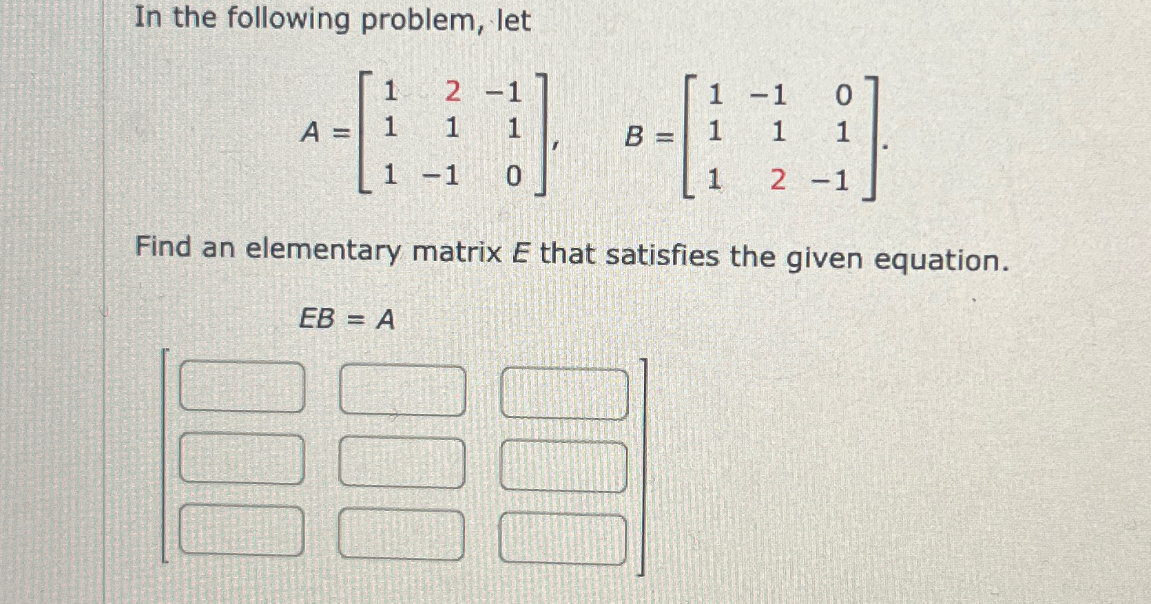 Solved In the following problem, | Chegg.com