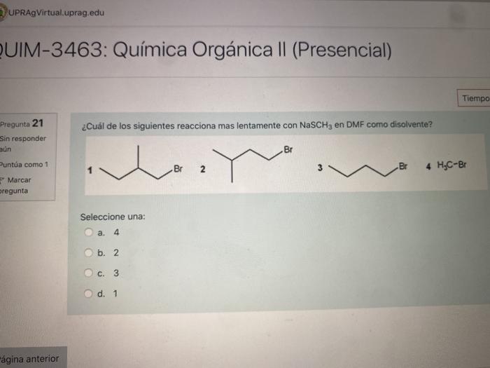 Solved UPRAG Virtual.uprag.edu QUIM-3463: Química Orgánica | Chegg.com
