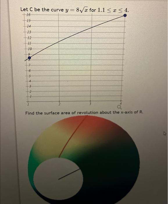 Solved Let C be the curve y=8x for 1.1 | Chegg.com