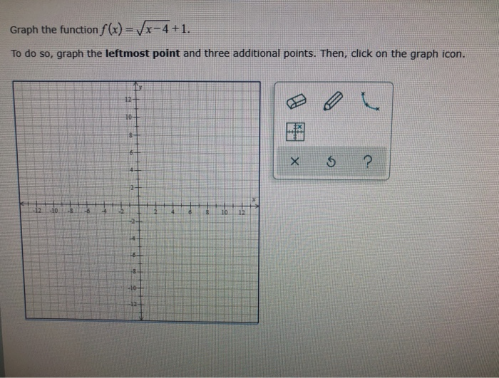 Solved Graph The Function Fx Vx 4 1 To Do So Graph 