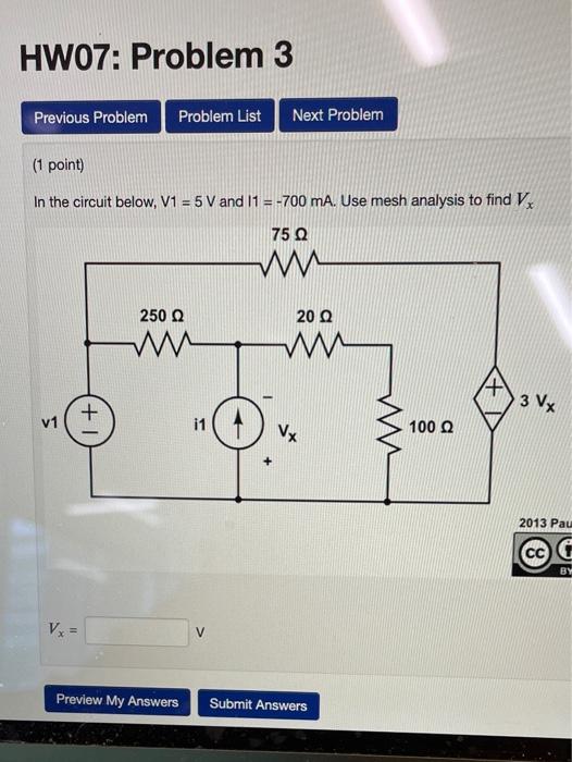 Solved HW07: Problem 3 Previous Problem Problem List Next | Chegg.com