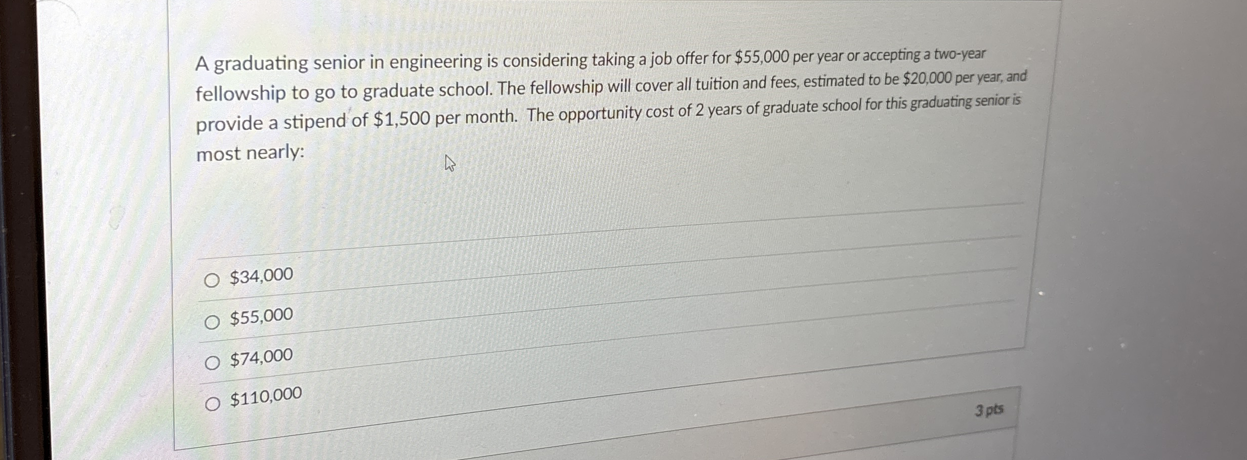 Solved A graduating senior in engineering is considering | Chegg.com