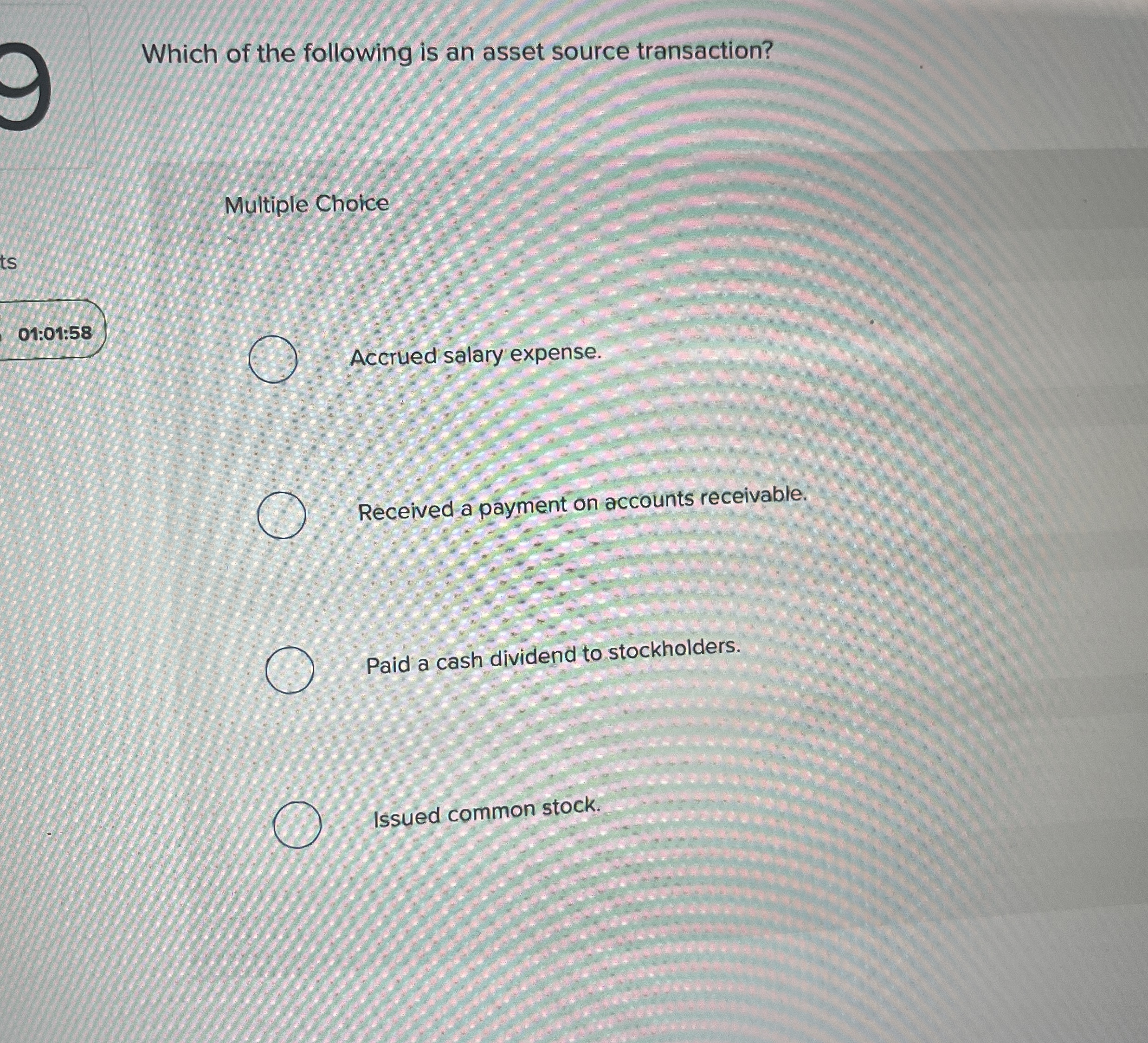 Solved Which of the following is an asset source | Chegg.com