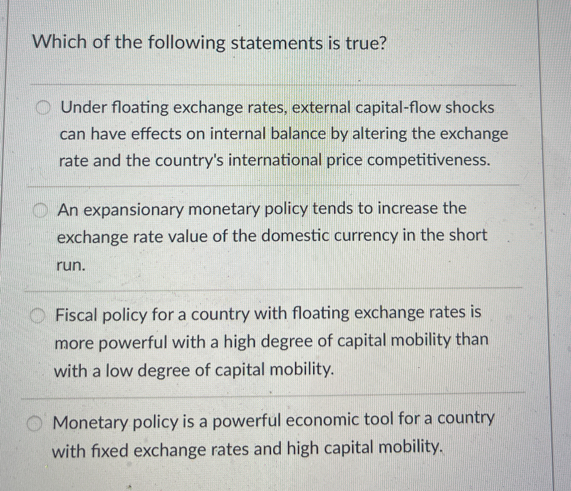 Solved Which of the following statements is true?Under | Chegg.com