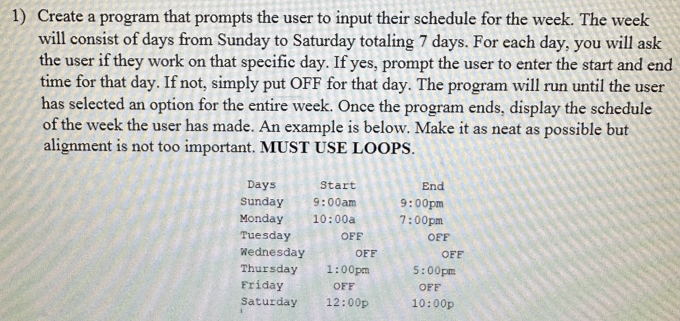 Matlab codeCreate a program that prompts the user to | Chegg.com