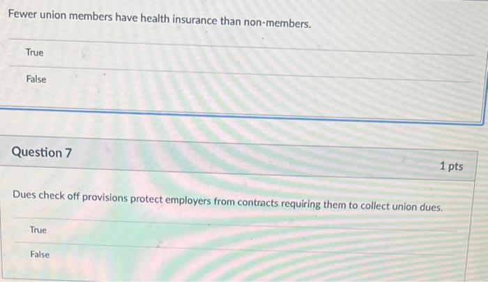 Solved Fewer union members have health insurance than | Chegg.com