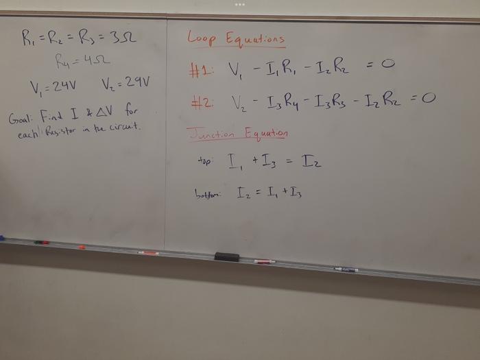 Solved R1=R2=R3=3Ω Loop Equations | Chegg.com