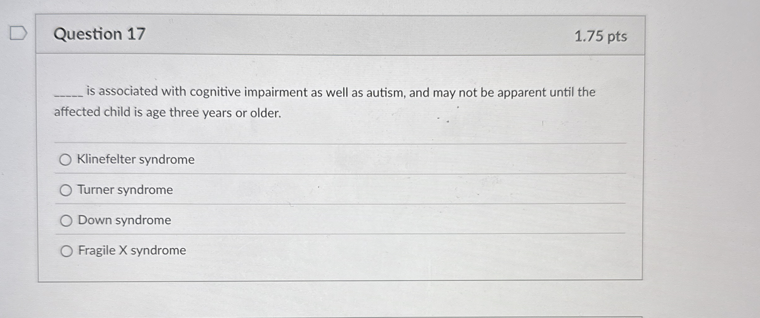 Solved Question 171.75 ﻿ptsq, ﻿is associated with cognitive | Chegg.com