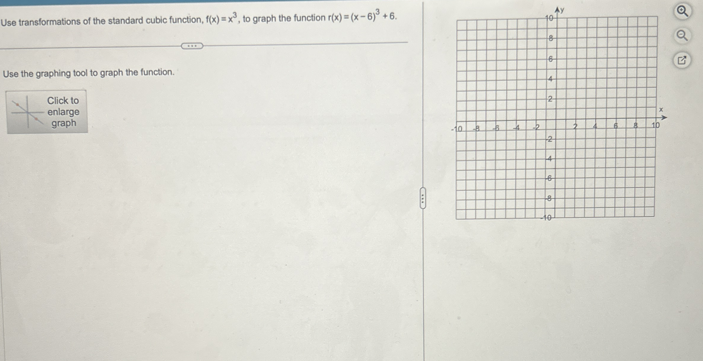 Solved Use transformations of the standard cubic function, | Chegg.com