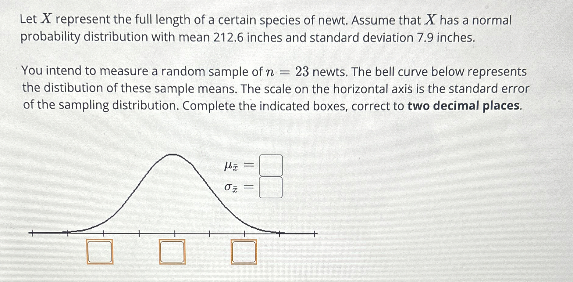 Solved Let x ﻿represent the full length of a certain species | Chegg.com