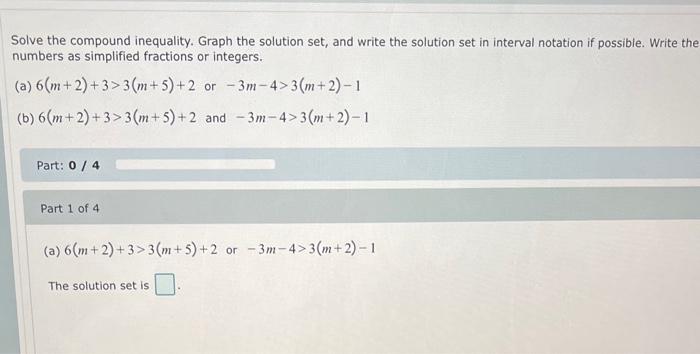 Solved Solve the compound inequality. Graph the solution | Chegg.com