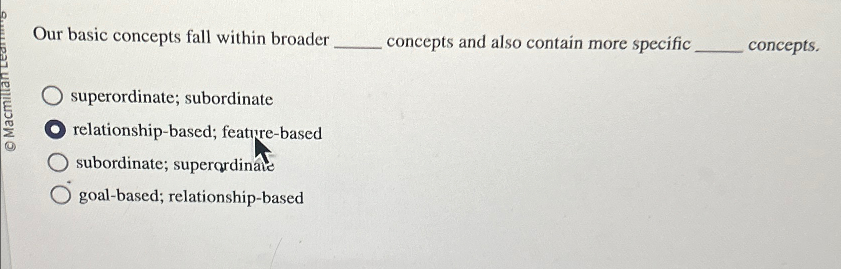 Solved Our basic concepts fall within broader concepts and | Chegg.com