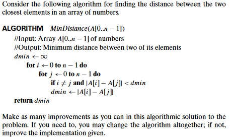 Solved Consider the following algorithm for finding the | Chegg.com