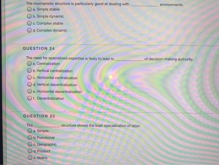 Solved environments The mechanistic structure is | Chegg.com