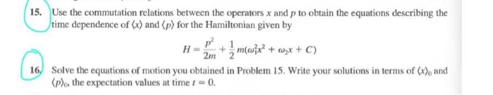 15. Use the commutation relations between the | Chegg.com