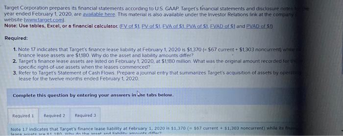Solved Target Corporation prepares its financial statements | Chegg.com
