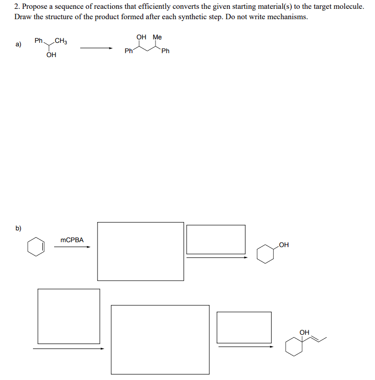 Propose a sequence of reactions that efficiently | Chegg.com