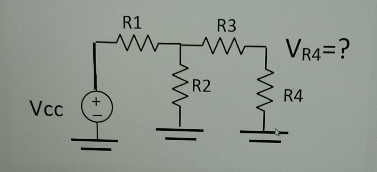 Solved Find voltage over R4 (VR4) 2V R1=8 R2=8 ,R3=6 | Chegg.com