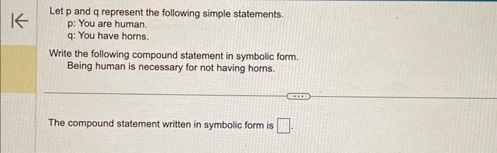 Solved Let p and q represent the following simple | Chegg.com