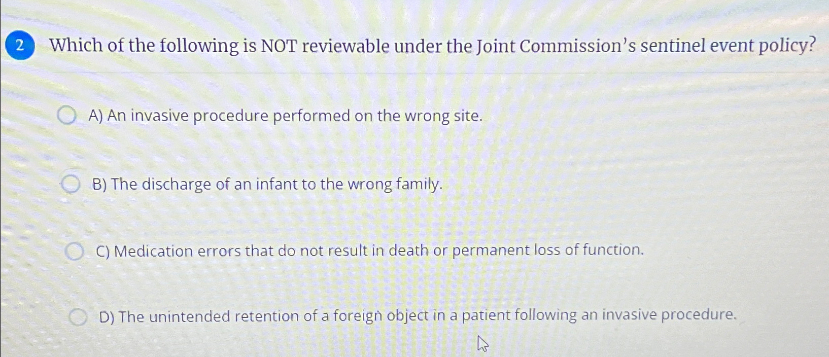 Solved Which of the following is NOT reviewable under the | Chegg.com