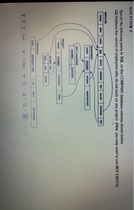Solved QUESTION 2 Specify the following query in SQL on the | Chegg.com