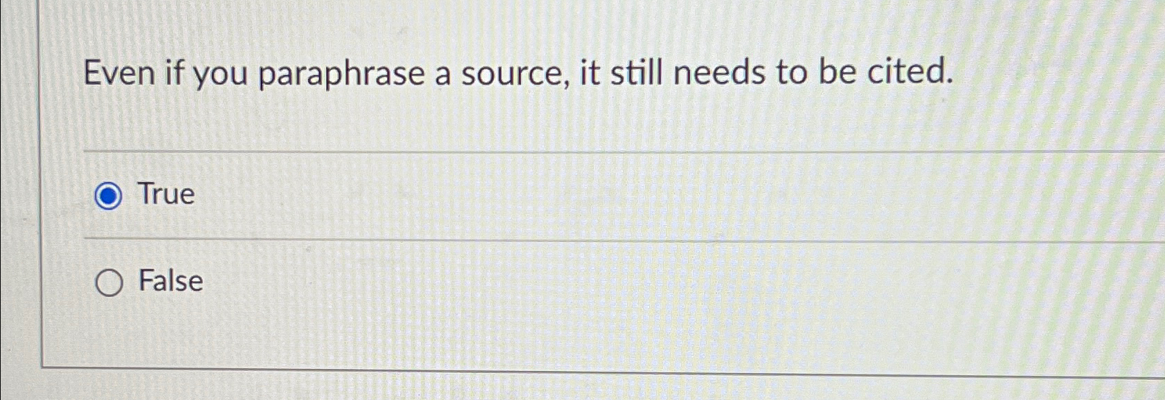 Solved Even if you paraphrase a source, it still needs to be | Chegg.com