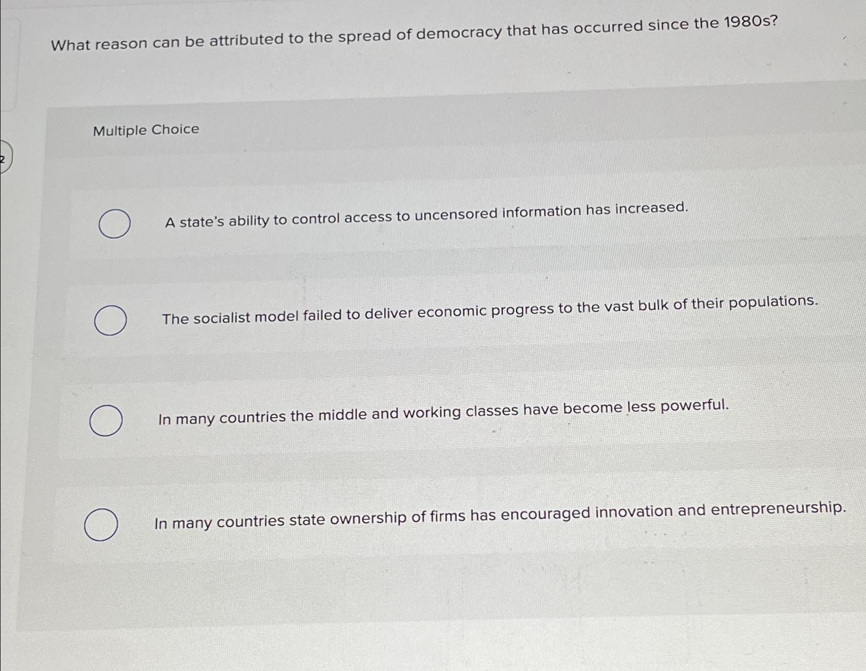 Solved What reason can be attributed to the spread of | Chegg.com