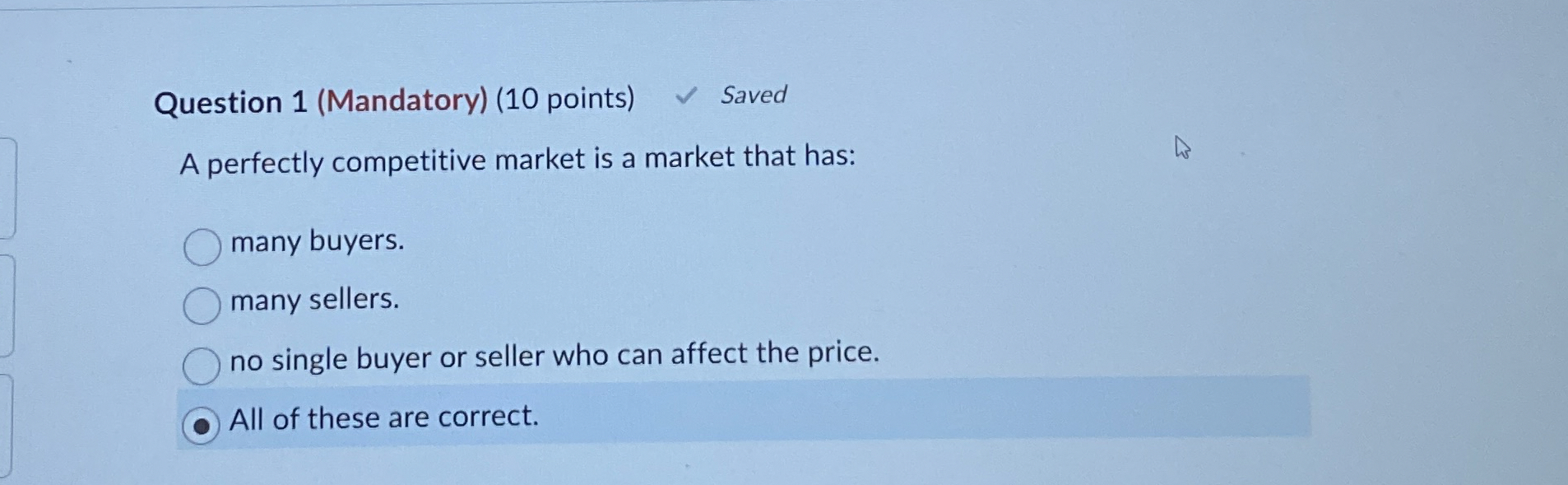 Solved Question 1 (Mandatory) (10 ﻿points) ﻿SavedA | Chegg.com