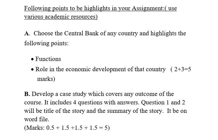 Solved Following points to be highlights in your | Chegg.com