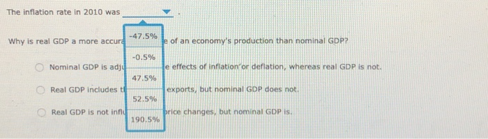 Solved 7. Real versus nominal values and correcting for | Chegg.com