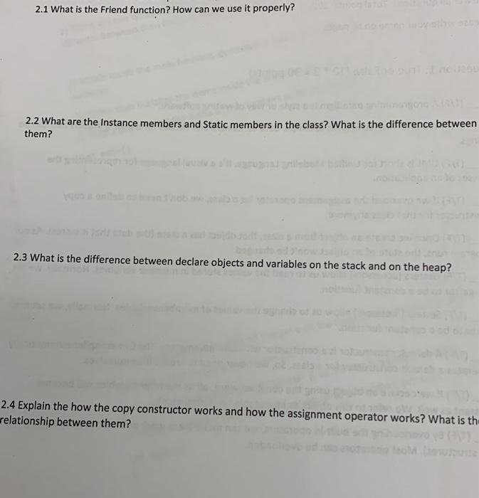 Solved 2.1 What is the Friend function? How can we use it | Chegg.com