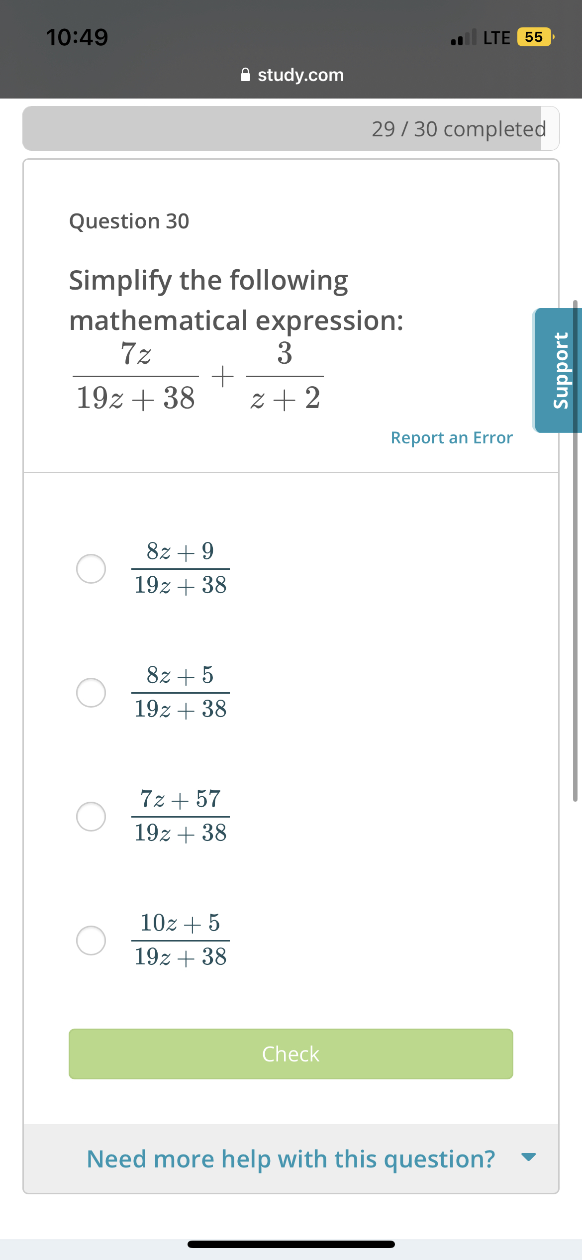 Solved 10:49study.com29 / 30 ﻿completedQuestion 30Simplify | Chegg.com
