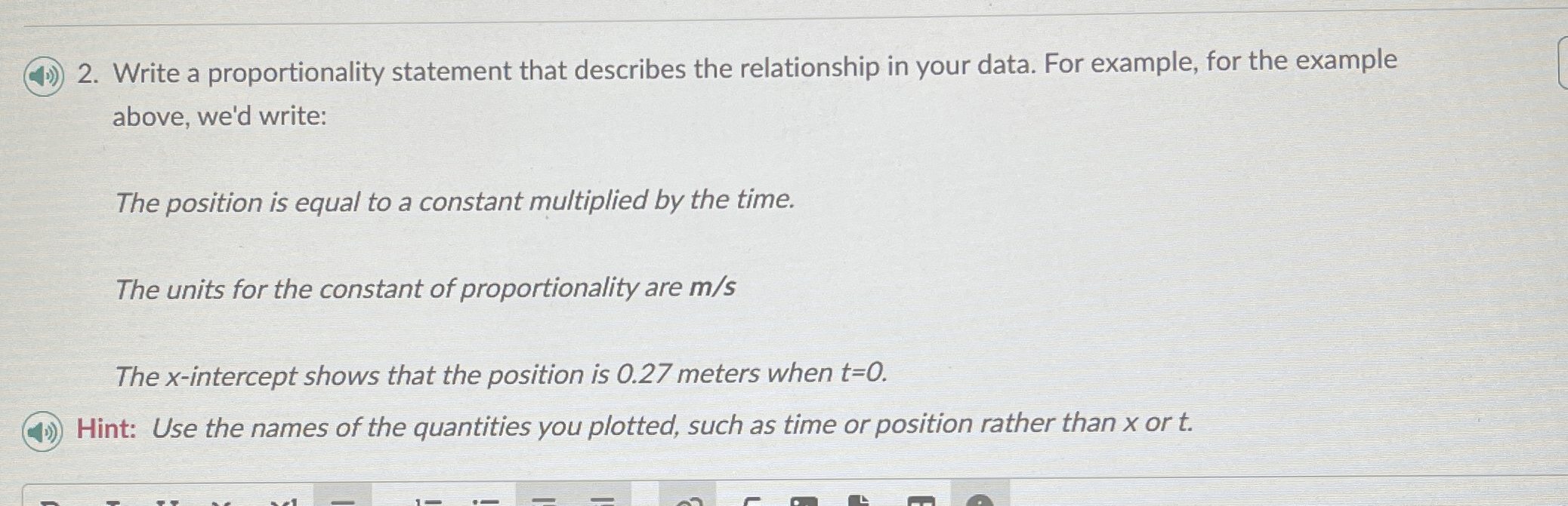 Solved Write a proportionality statement that describes the | Chegg.com