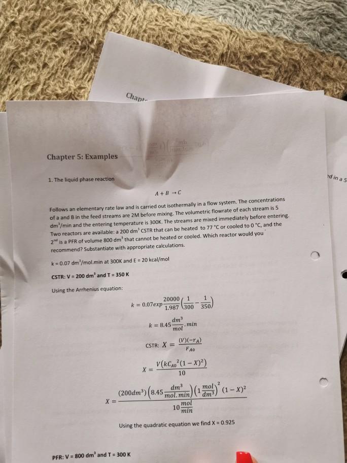 Solved Chapt- Chapter 5: Examples d in a 5 1. The liquid | Chegg.com