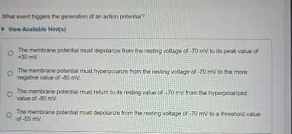 Solved What event triggers the generation of an action | Chegg.com