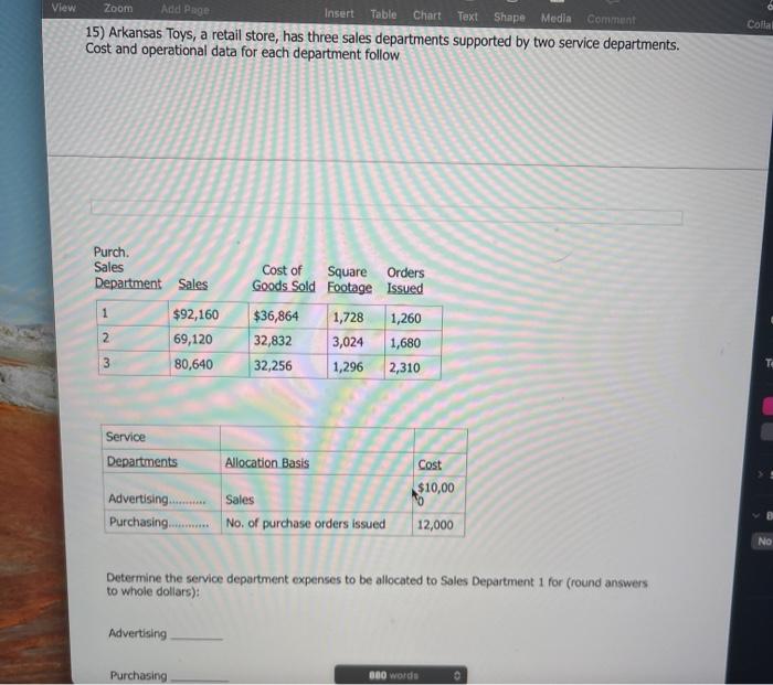 Solved View Zoom Add Page Insert Table Chart Text Shape | Chegg.com