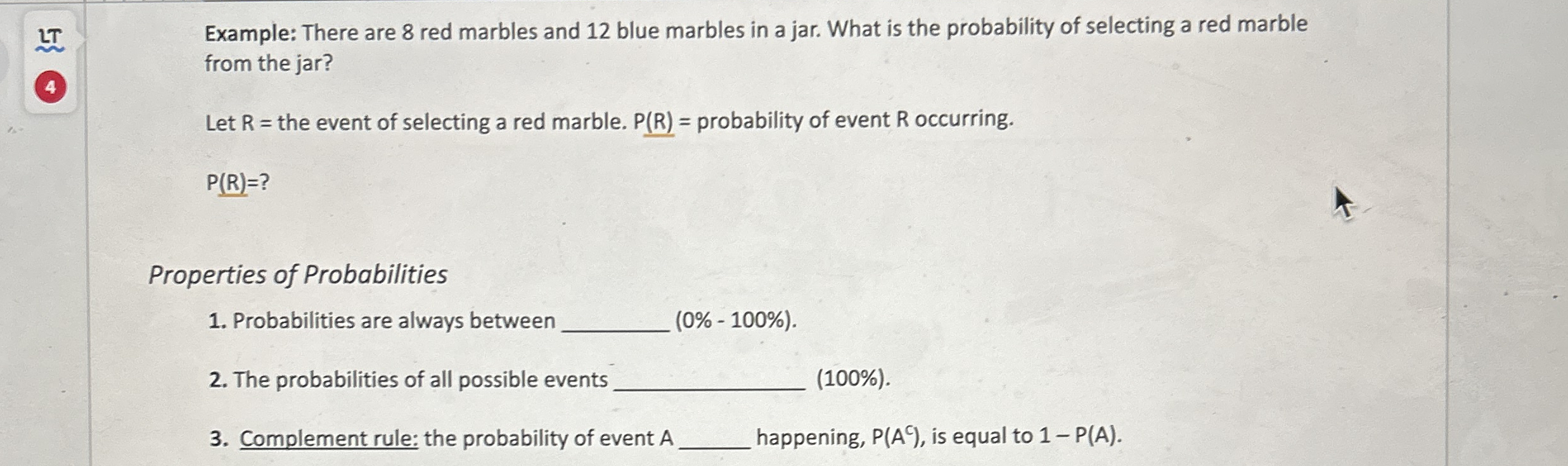 Solved Example: There are 8 ﻿red marbles and 12 ﻿blue | Chegg.com