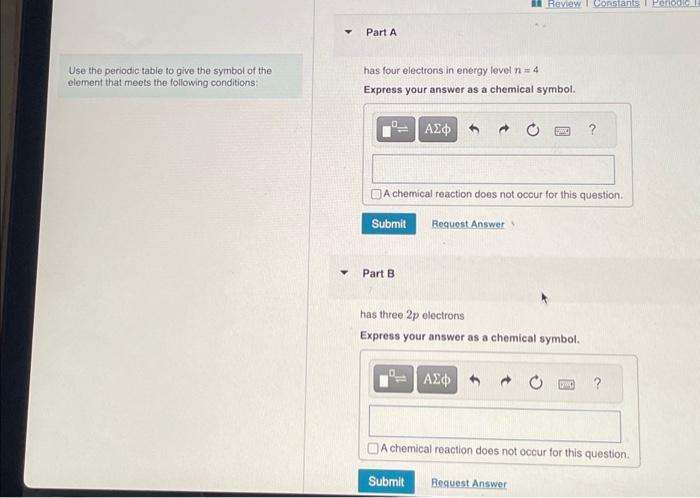 Solved Use the periodic table to give the symbol of the | Chegg.com