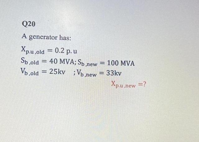 Solved Q20A generator | Chegg.com