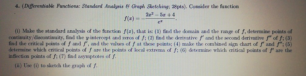 Solved 4. (Differentiable Functions: Standard Analysis & | Chegg.com