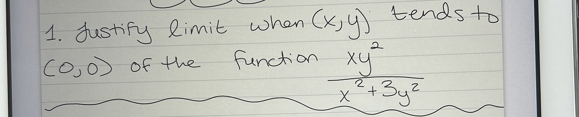 Solved Justify limit when (x,y) ﻿tends to (0,0) ﻿of the | Chegg.com