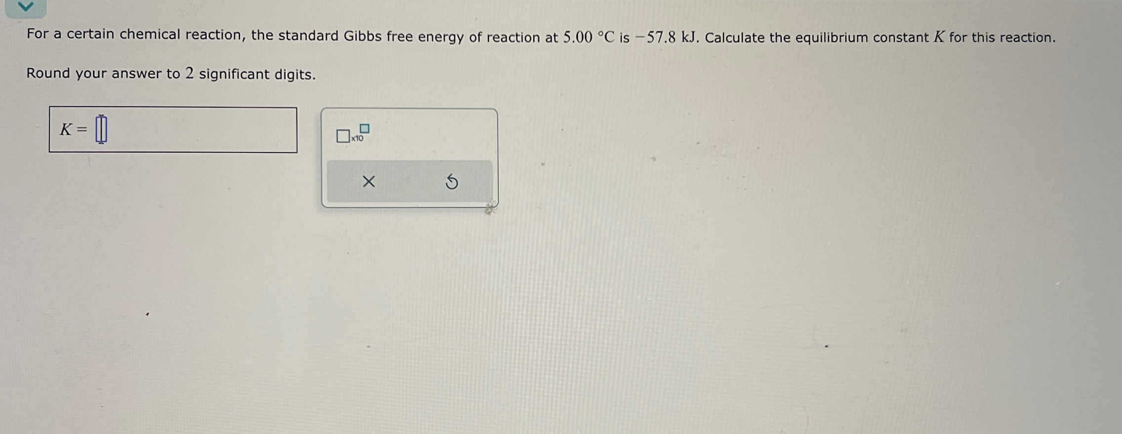 Solved For a certain chemical reaction, the standard Gibbs | Chegg.com