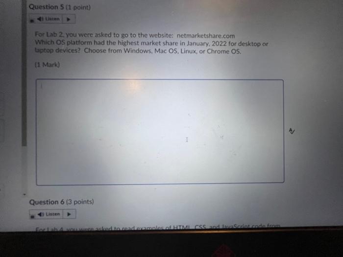 Solved Question 1 11 point) Listen For Lab 4, you were asked | Chegg.com