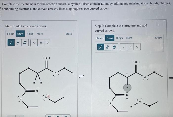 Solved Complete the mechanism for the reaction shown, a | Chegg.com