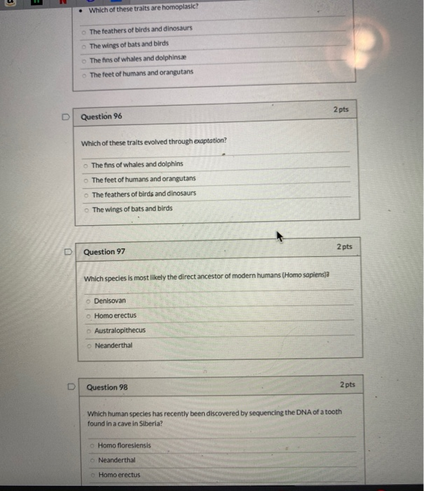 Solved • Which of these traits are homoplasic? The feathers | Chegg.com